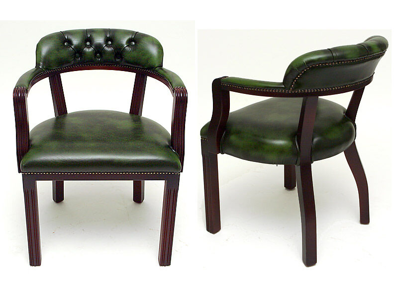 Court chair fixed leg, English reproduction Chesterfield desk chair ...