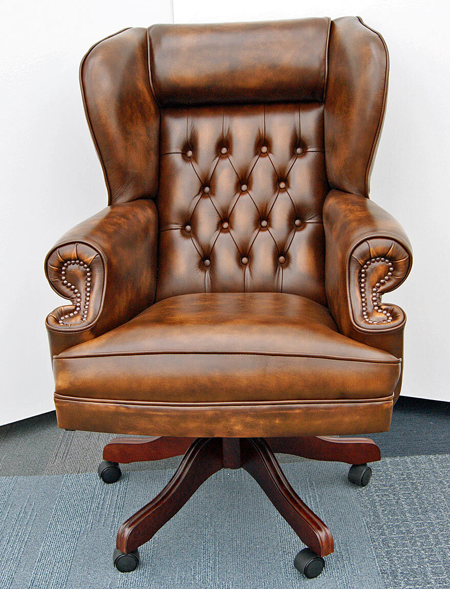 Chairmans swivel chair, luxury English leather desk chairs from English ...