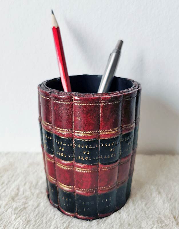 round pen / pencil pot red, English Decorations